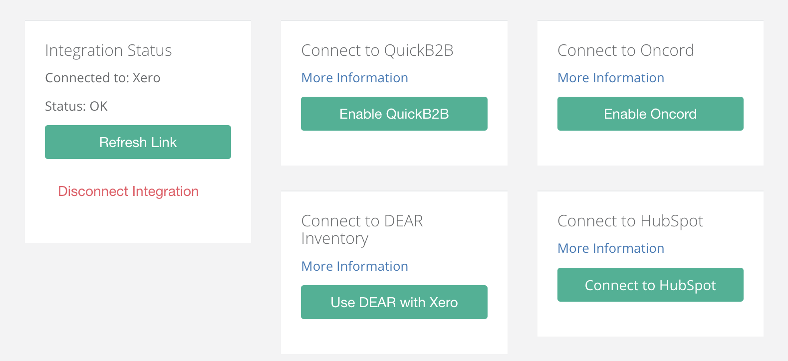 Reconnect My Xero/MYOB/QuickBooks Integration